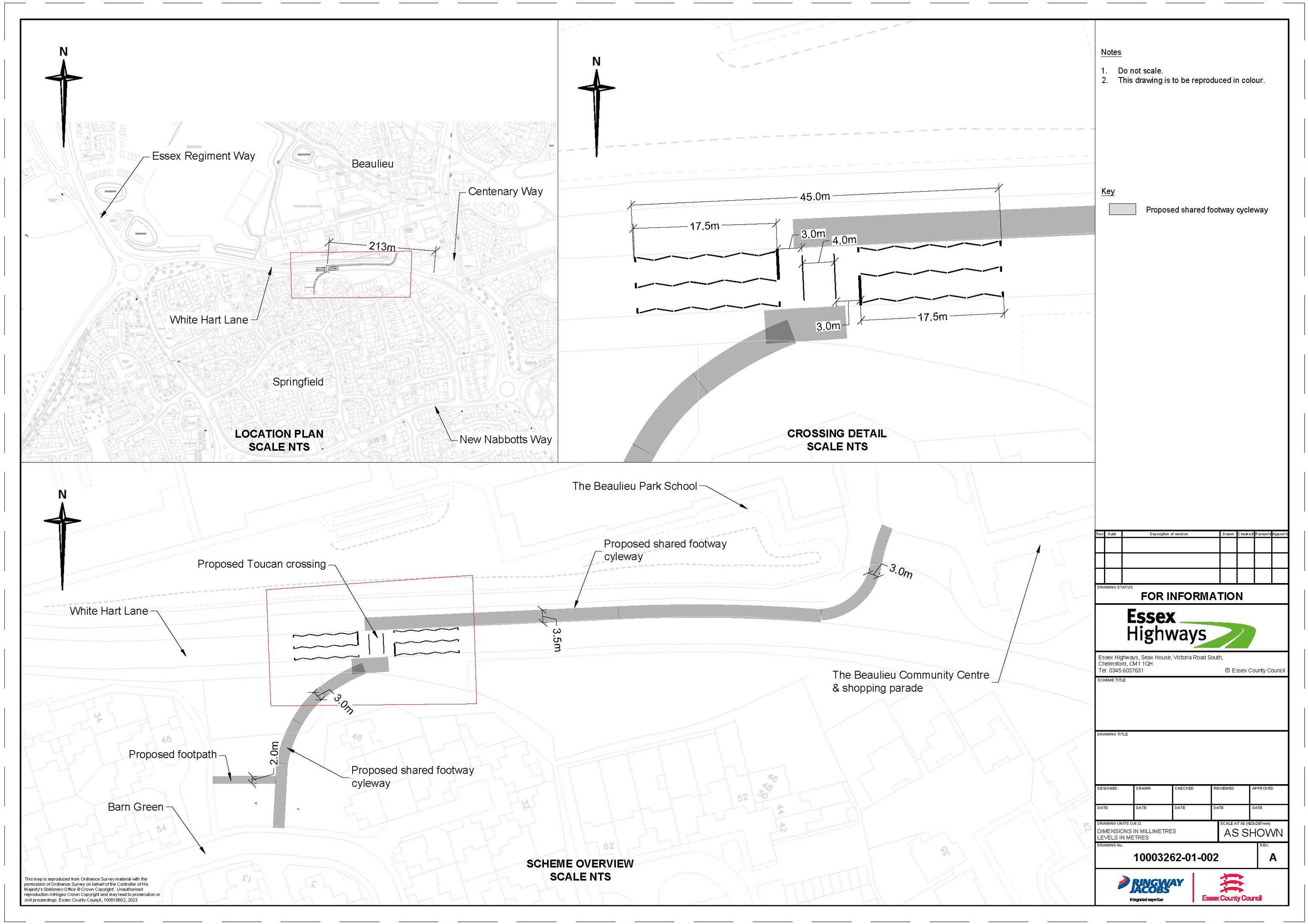 White Hart Lane, Springfield – Toucan crossing and cycle route improvements | Essex County Council